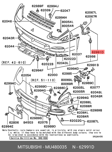 Genuine OE Clip Plastic MU480035 For Mitsubishi MU48-0035 | eBay.de