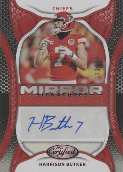 2022 Panini Certified - Mirror Signatures Red #MS-HB Harrison Butker ...