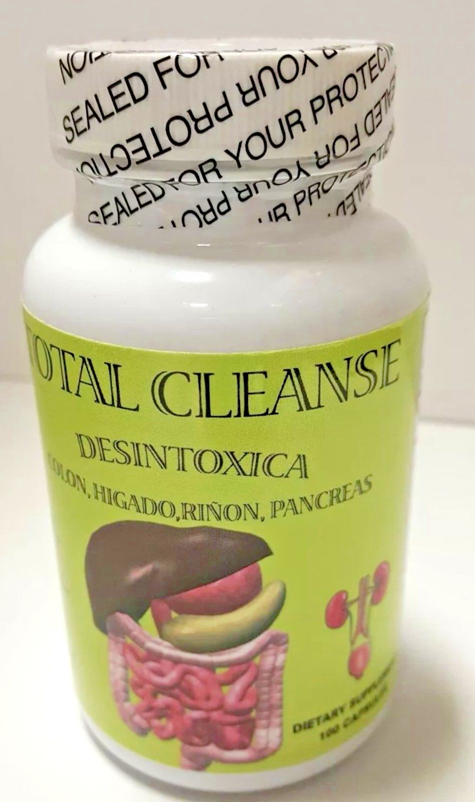 Total Cleanse Desintoxica Colon Higado Riñon & Pancreas 100 Capsules ...