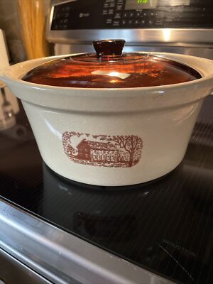 Amana Radarange Western Stoneware Crock Pot Country Cooker w/ Lid Oven ...