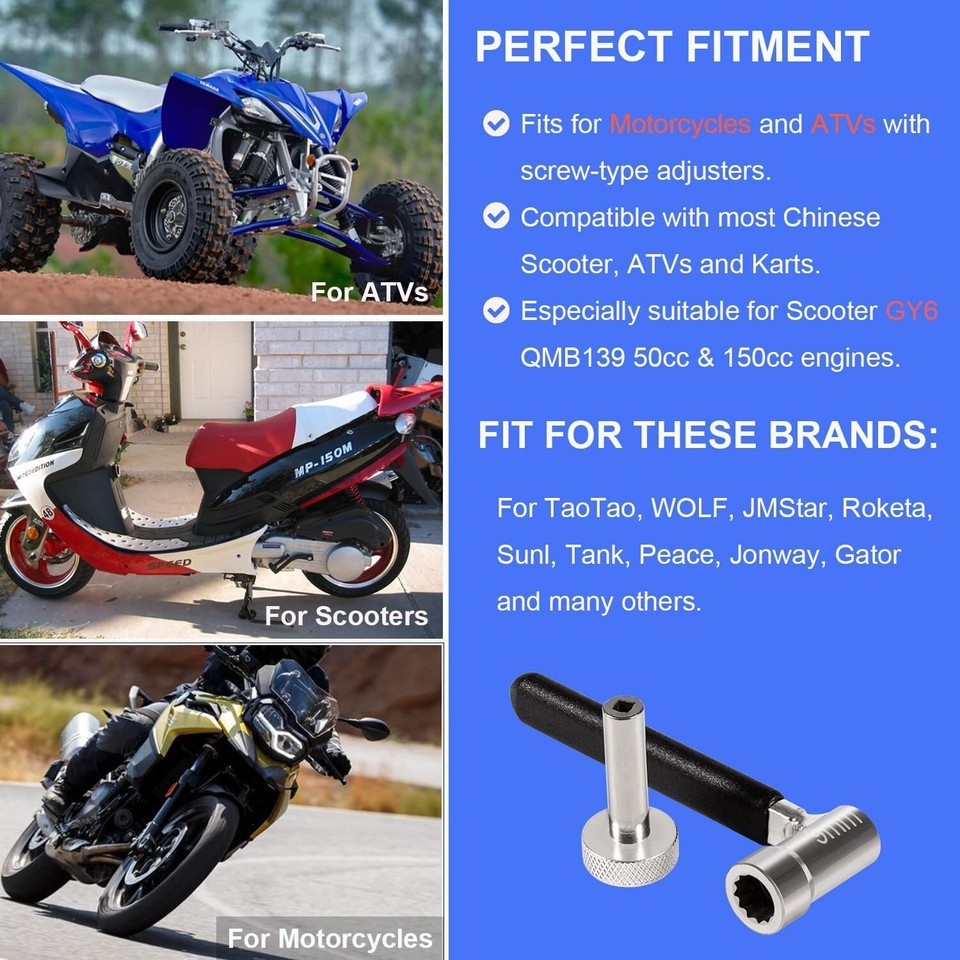 Valve Tappet Engine Adjuster Adjustment Tool for Motorcycles, ATVs ...