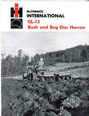 International GL-13 Bush and Bog Disc Harrow brochure | eBay