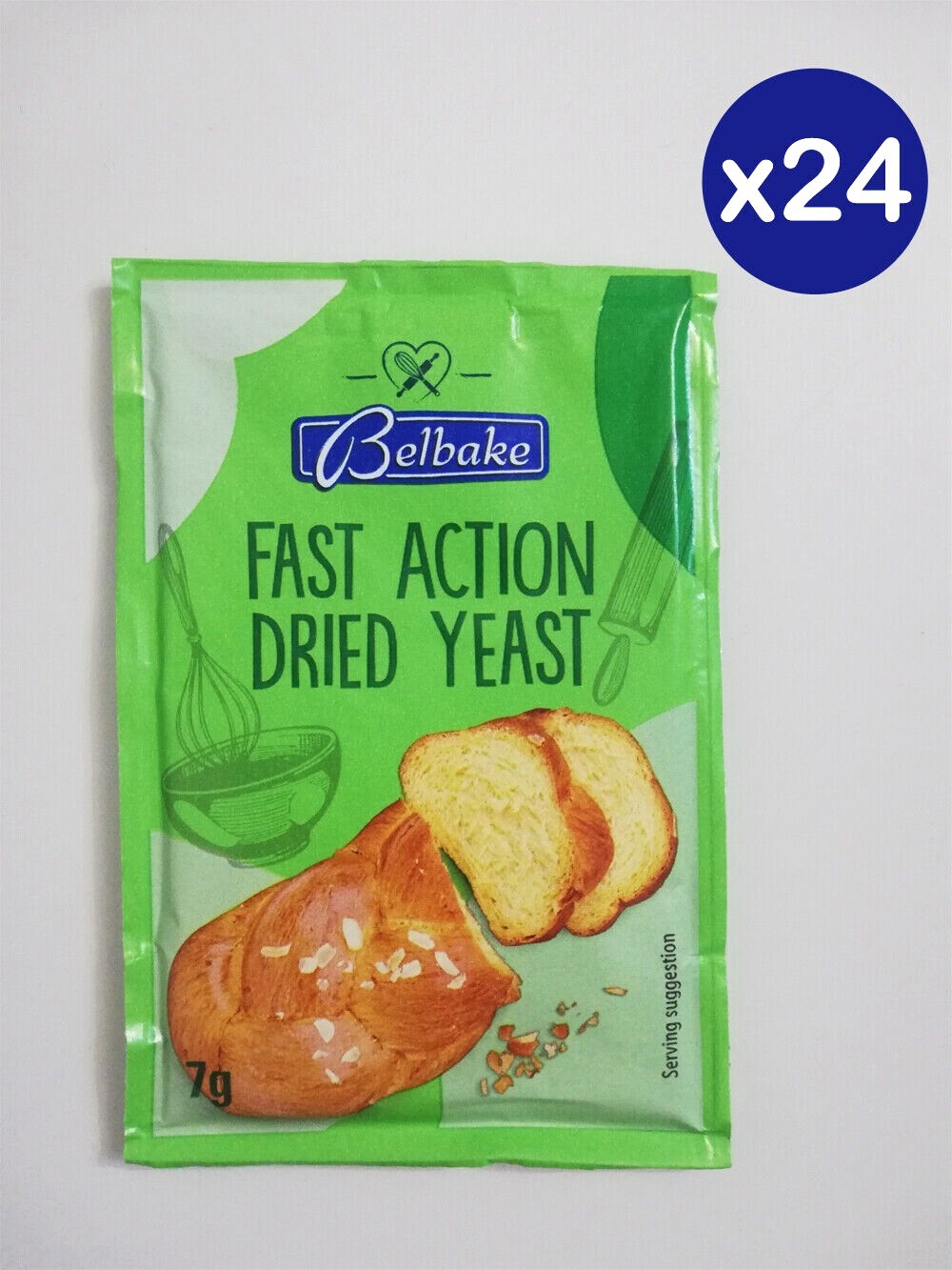 Belbake Fast Action Dried Yeast For Baking Vegan-7g Sachet enough for ...