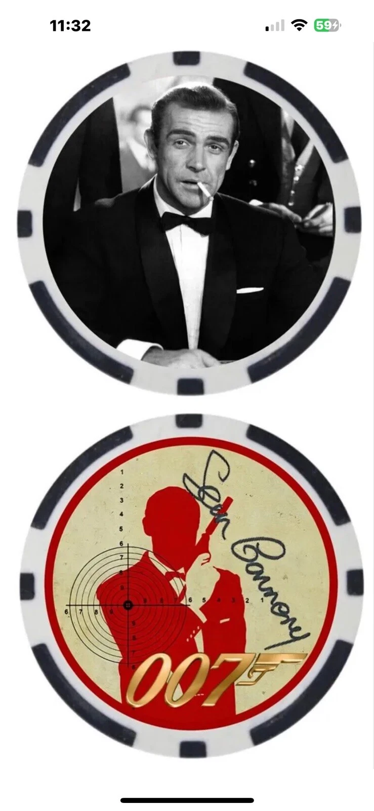 (8) EIGHT JAMES BOND - 007 - POKER CHIPS SET - ***SIGNED*** | eBay