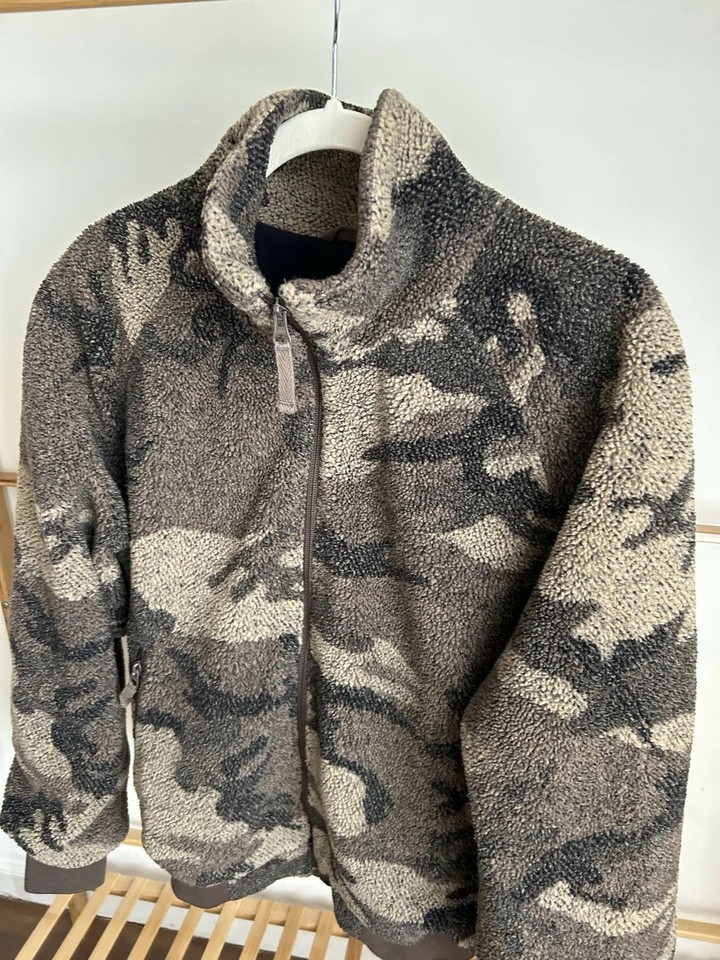 Cabela’s wool Berber fleece men’s camo Medium zip hunting jacket coat ...