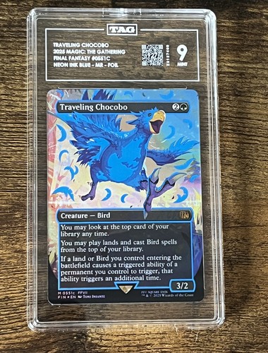 Traveling Chocobo (Borderless) (Neon Ink Blue) Final Fantasy Foil for ...