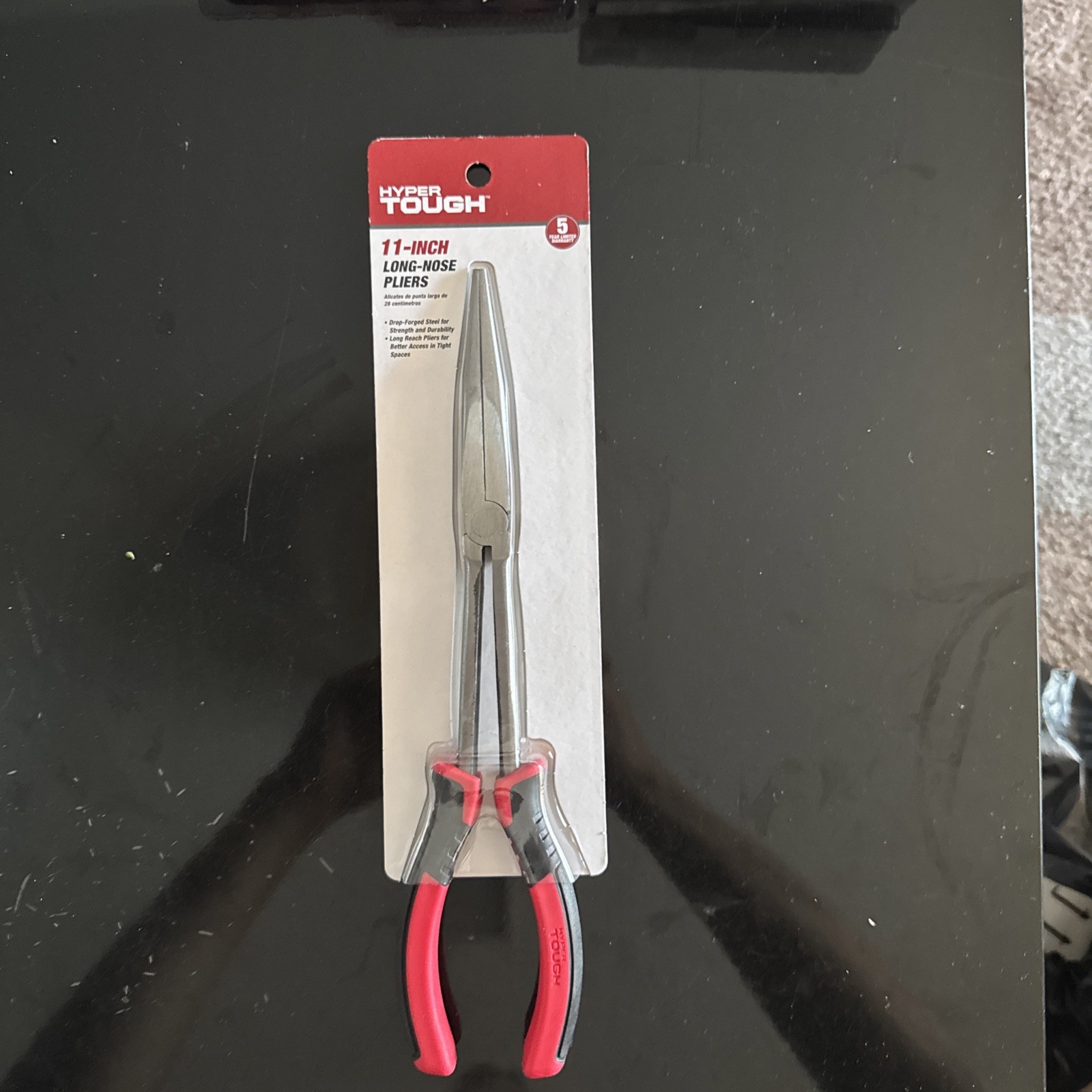 Hyper Tough 11-inch Long Nose Pliers with Ergonomic Comfort Grips ...