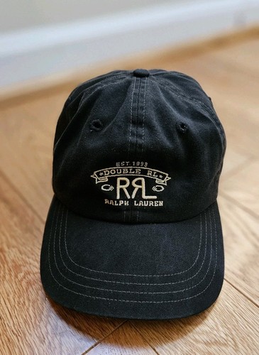 RRL Ranch Logo Twill Ball Cap Black RARE | eBay