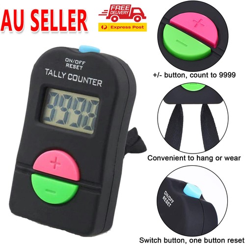 Digital Electronic Tally Counter Hand Head Clicker Bouncer Crowd Sport ...