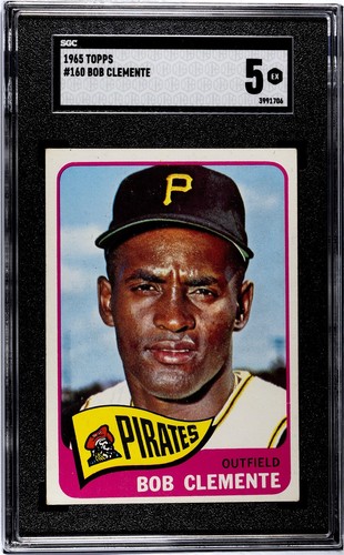 1965 ROBERTO CLEMENTE (#160) Topps Baseball Card SGC 5 Pittsburgh ...