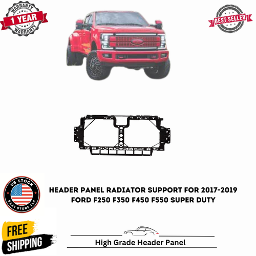 Header Panel Radiator Support For 2017-2019 Ford F250 F350 F450 F550 ...