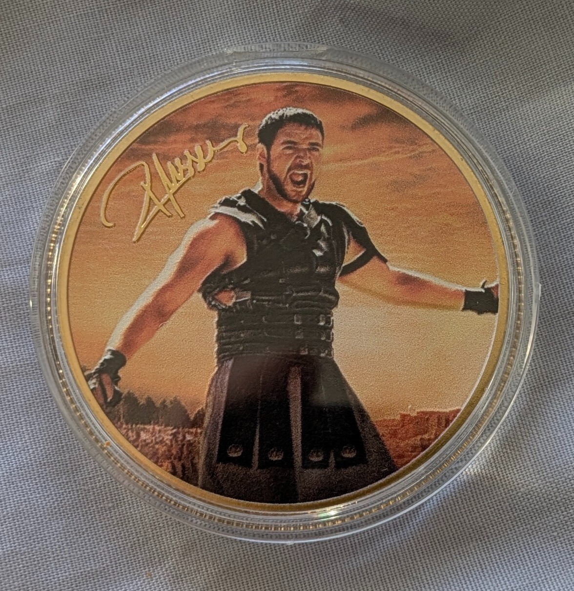 Gladiator Gold Coin Roman Autograph Rome 2000 2 History Oscar Winner ...