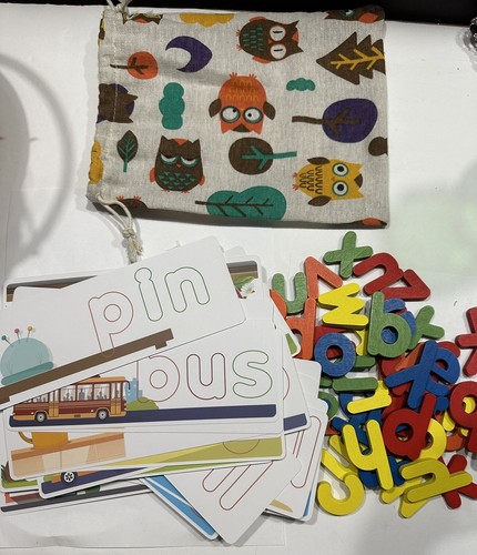 Pre-K - 1 Reading Spelling Toy ECE Wooden Letters Flash Cards Sight ...