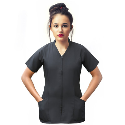 Beauty Tunic Salon Spa Therapist Nail Hairdressing Black Tunic Salon ...