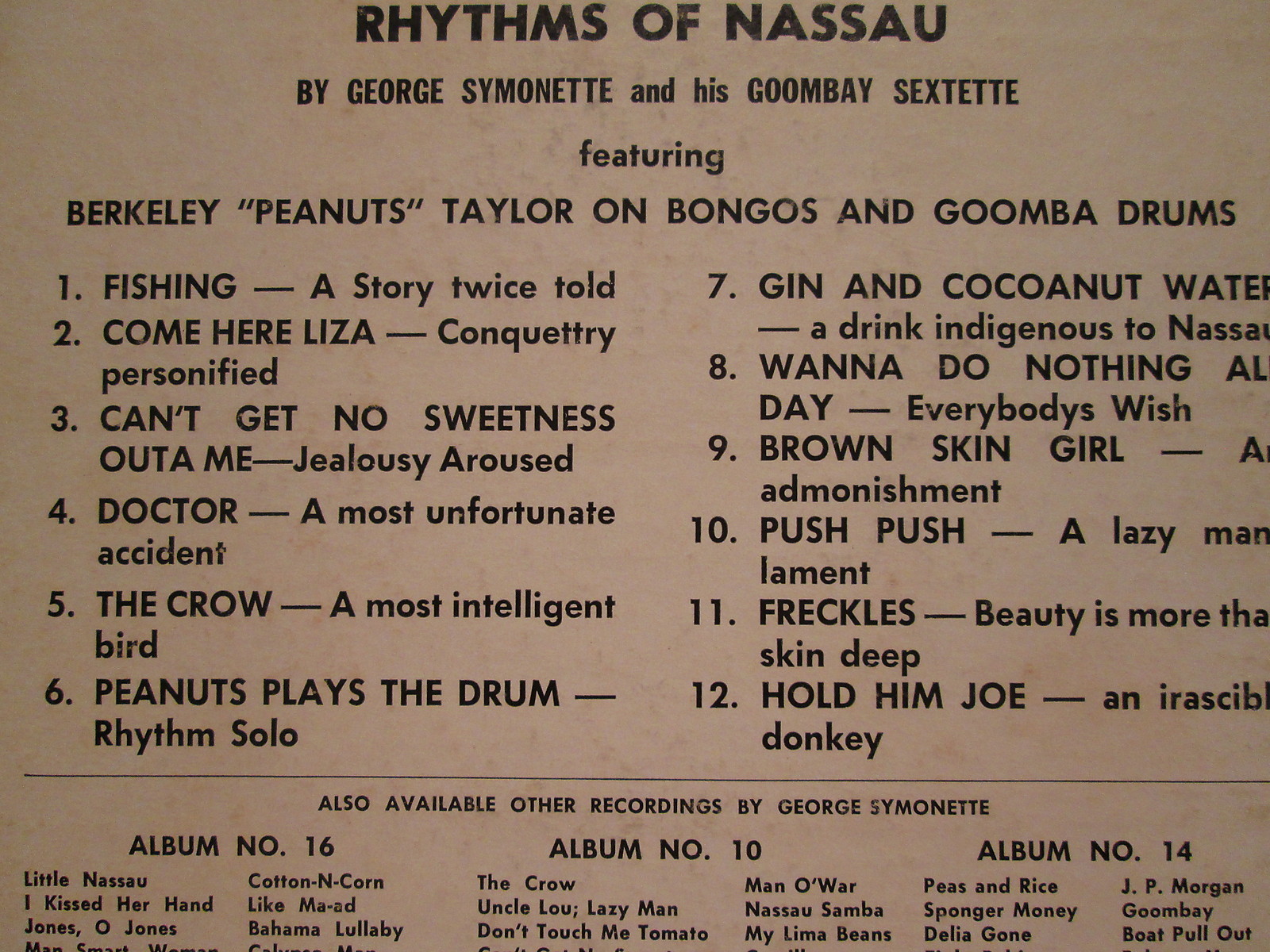 GEORGE SYMONETTE - Goombay Rhythms – BAHAMA Records 2 x 7" EP 45rpm | eBay