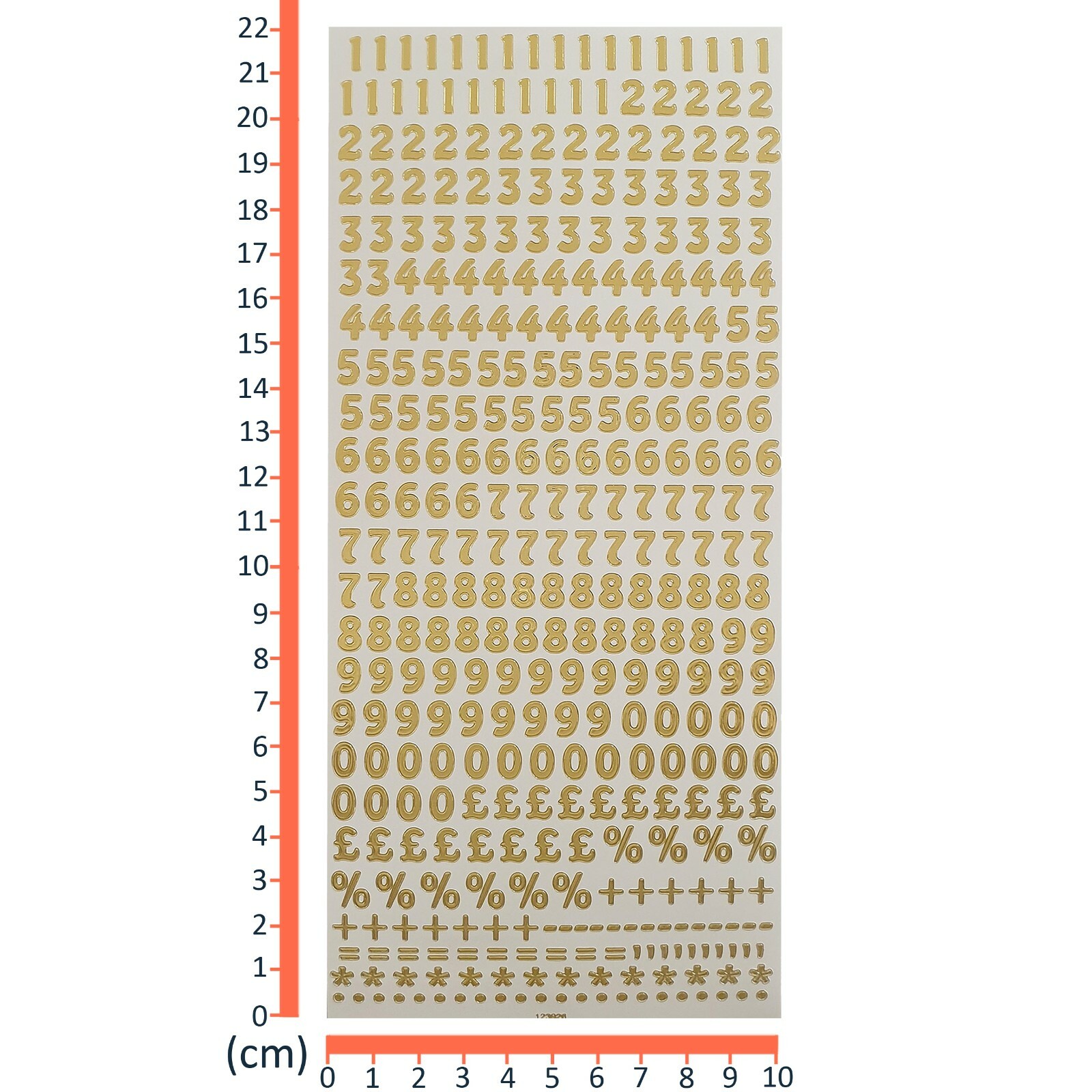 Shiny Gold Foil Number Stickers Craft Self Adhesive Small Decal Label ...