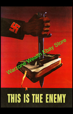 "This is the Enemy" WW2 U.S. Propaganda Anti-Nazi Photo Postcard AP19 ...