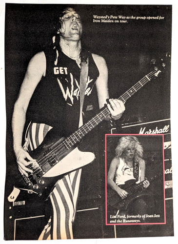 UFO / WAYSTED / PETE WAY LIVE / LITA FORD LIVE MAGAZINE FULL PAGE PINUP ...