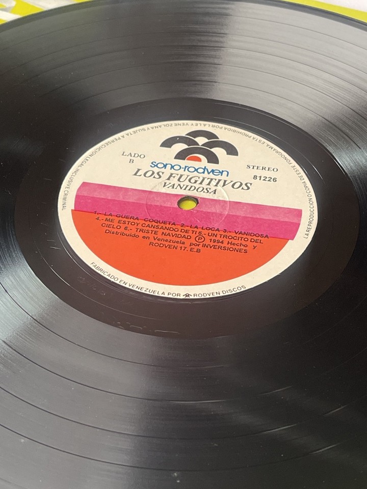 Los Fugitivos ‎– Vanidosa - Sono Rodven Venezuela 1994 | eBay
