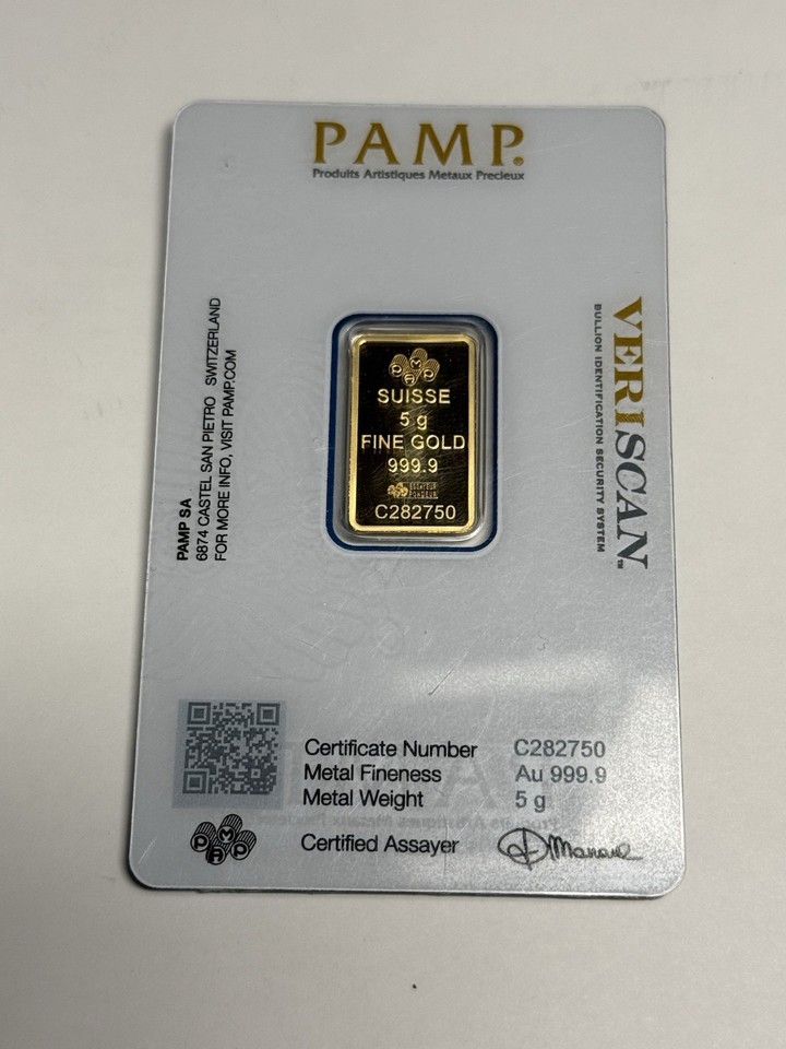 PAMP SUISSE 5 Gram ‘Fortuna’ .9999 Fine Gold Bar in Sealed Assay Card, g | eBay