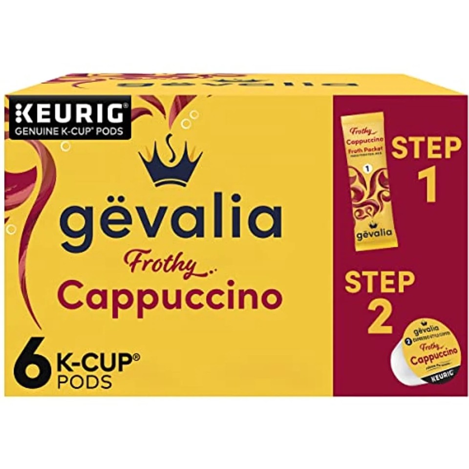 (3 Pack) Gevalia Frothy 2-Step Cappuccino Espresso K‐Cup® Coffee Pods ...