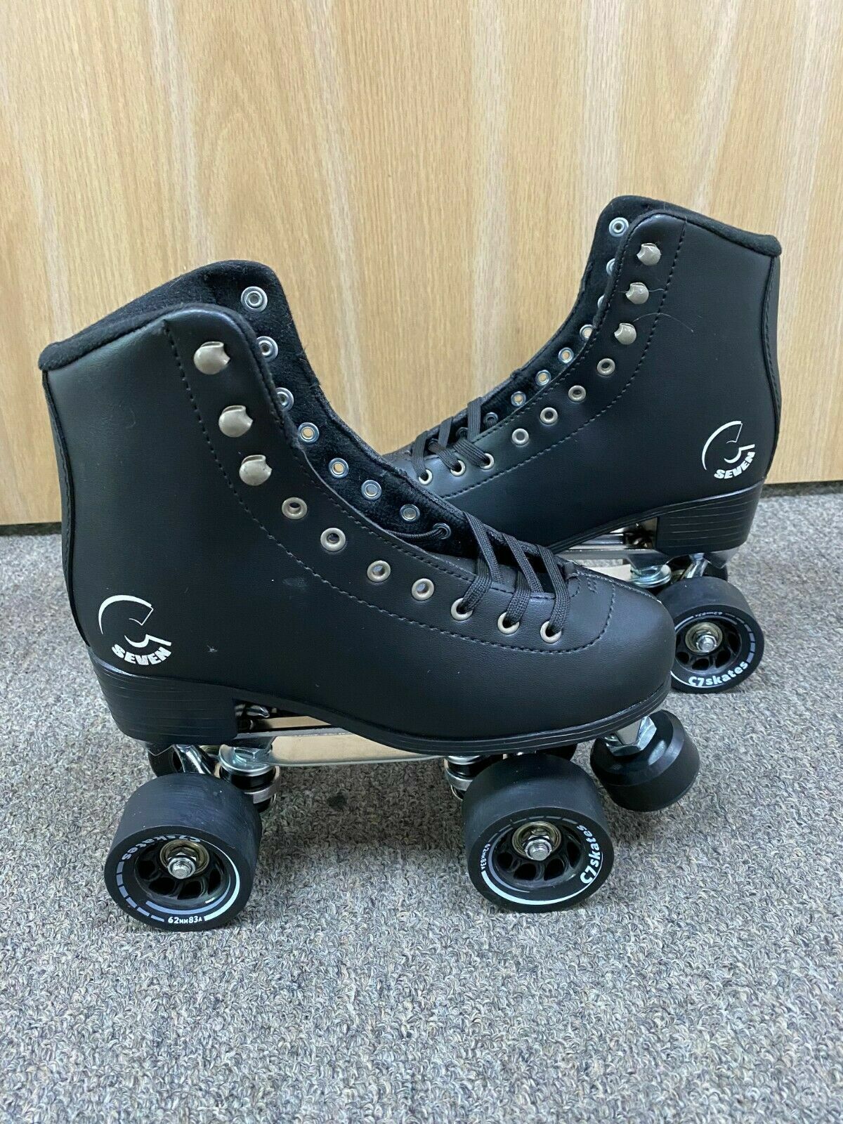 USED C7skates Dark Magic Indoor/Outdoor Premium Quad Roller Skates | eBay