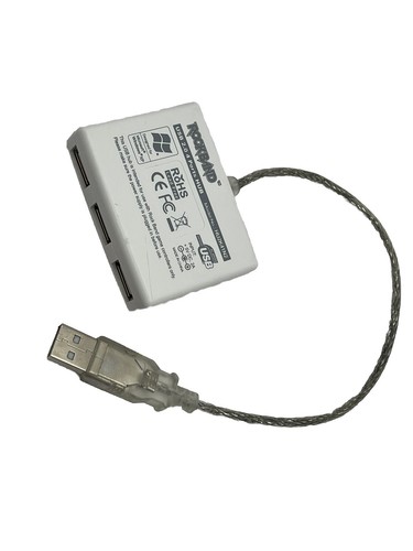 GENUINE Rock Band USB 2.0 4-Port Hub Adapter guitar hero drums Wii PS3 ...
