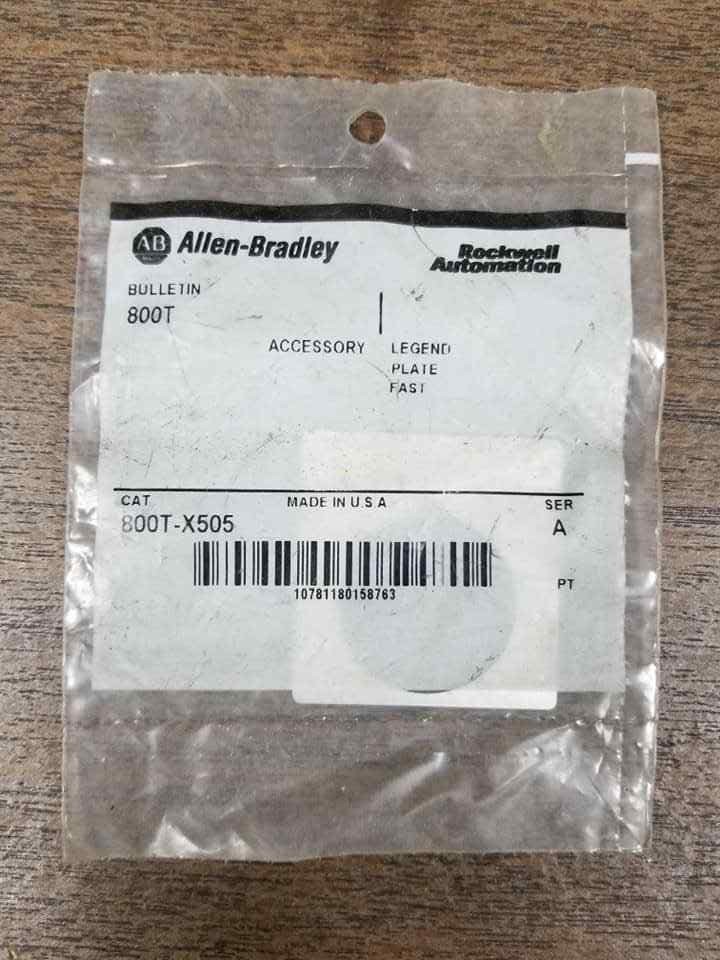 ALLEN BRADLEY 800T-X505 LEGEND PLATE B81 | eBay