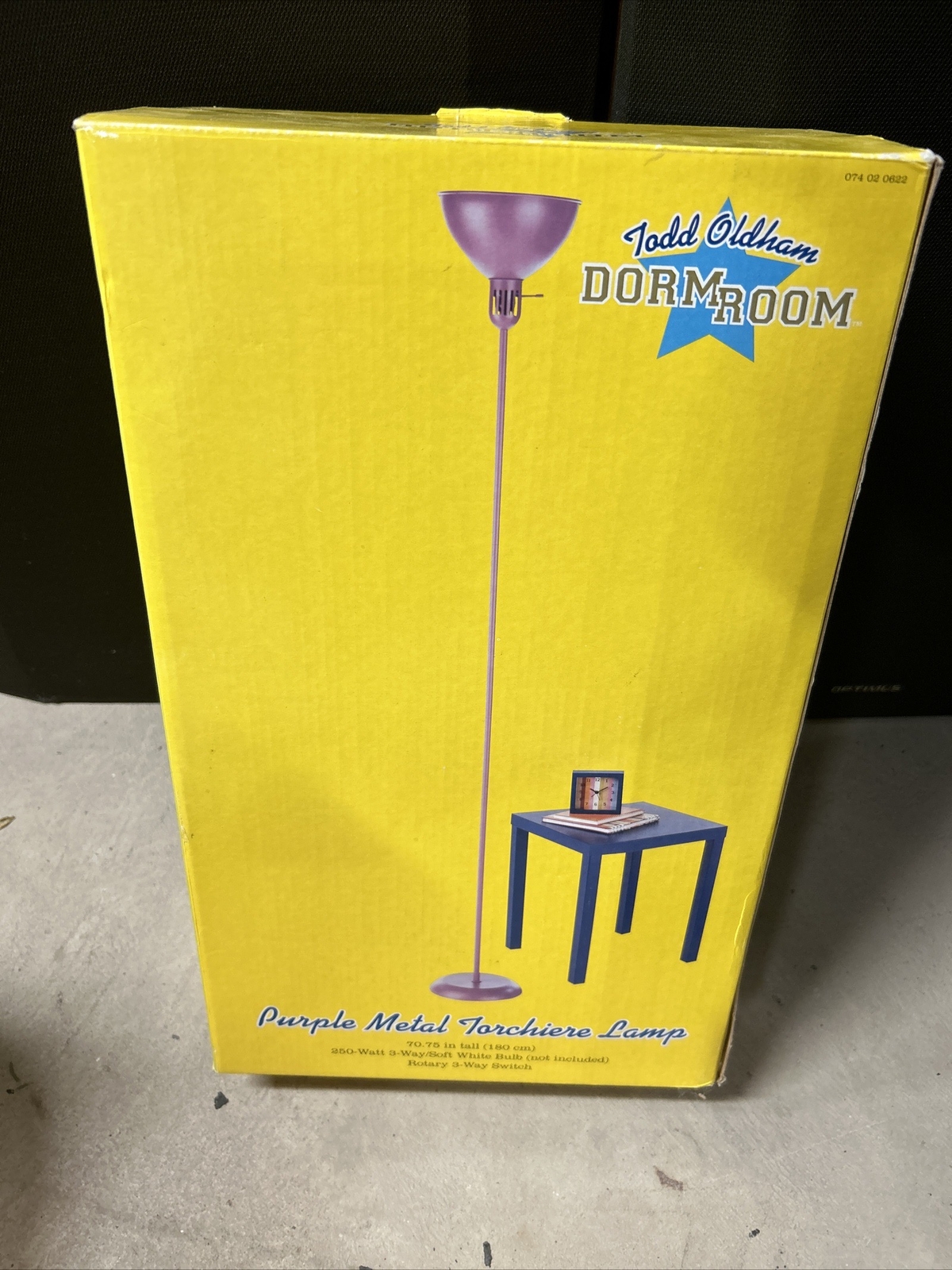 Vintage Todd Oldham Dorm Room Purple Metal Torchiere Lamp NIB NRFB 3 ...