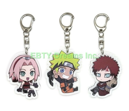 Set of 3 Naruto Anime Acrylic Keychain Sakura, Gaara | eBay