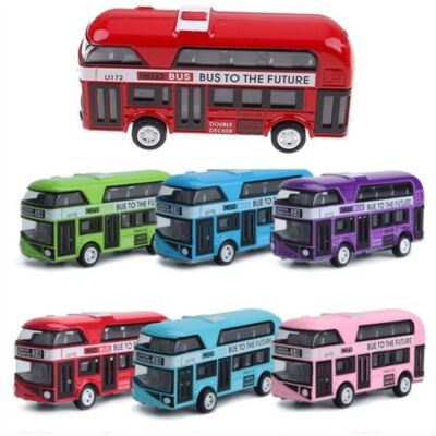 Toys Double Decker Bus Pull Back Toys Diecast Cars Toy Bus Toy Model ...