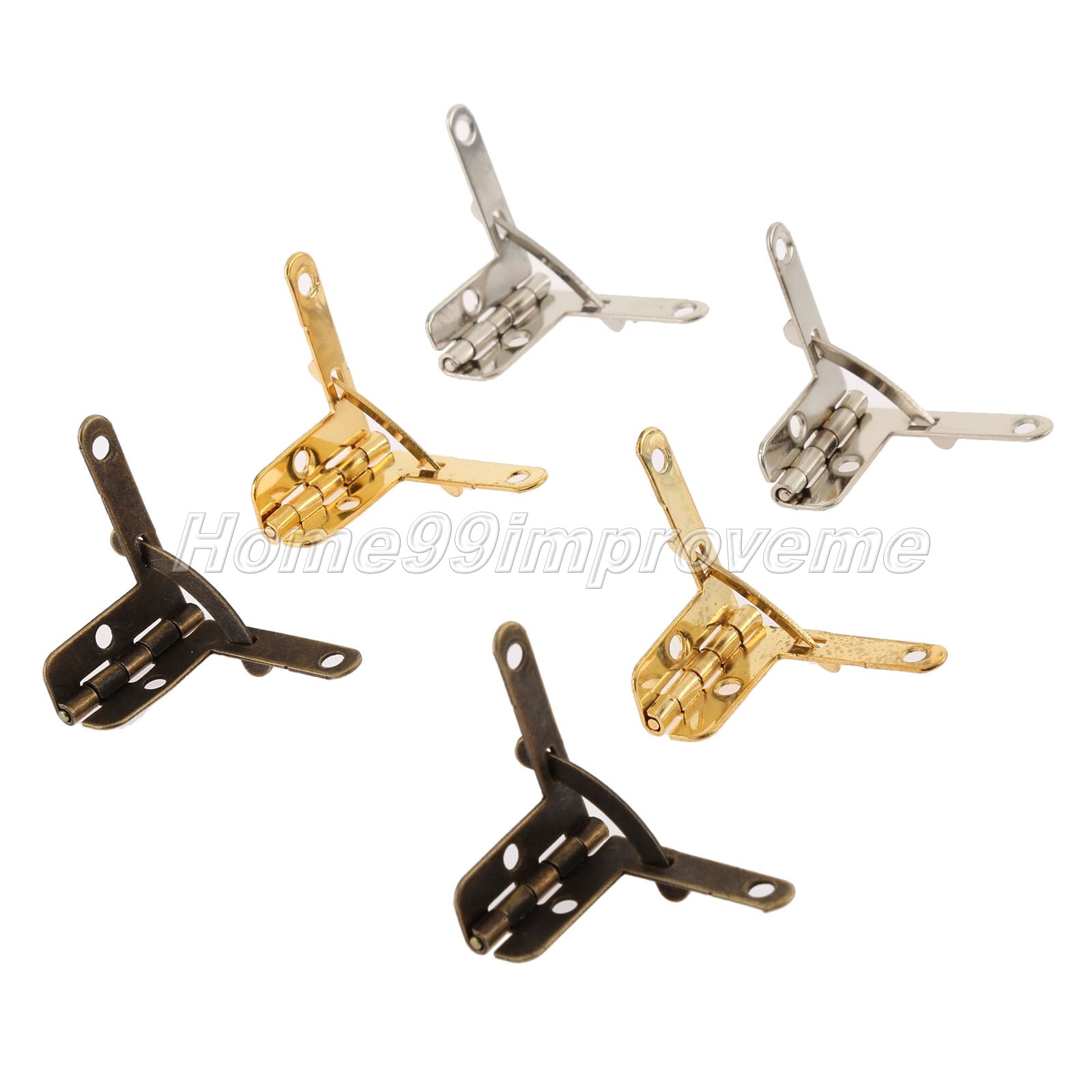 4/12x Wooden Wine Case Jewelry Box L 90° Support Display Foldable Hinge ...