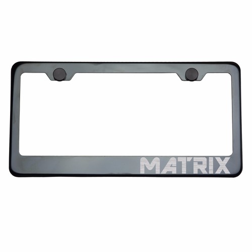 Titanium Gun Metal License Plate Frame MATRIX Laser Etched Metal Screw ...