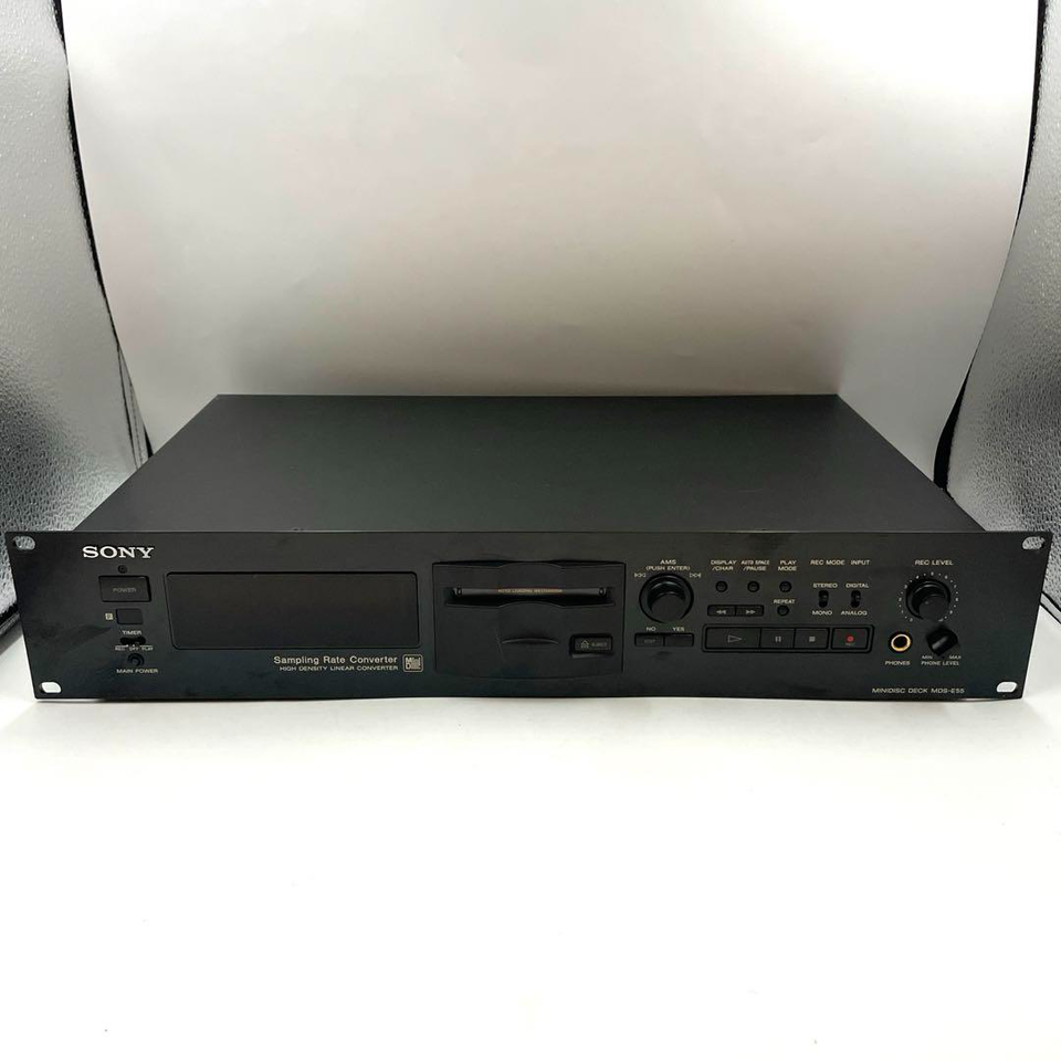 Sony MDS-E55 Pro MiniDisc Recorder Rackmount XLR Digital I/O AC100V ...