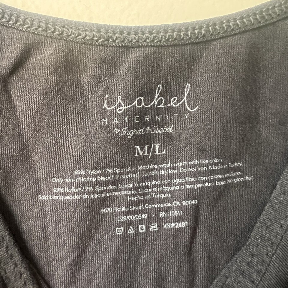 Isabel Maternity By Ingrid & Isabel Black Slip Dress M/L | eBay UK