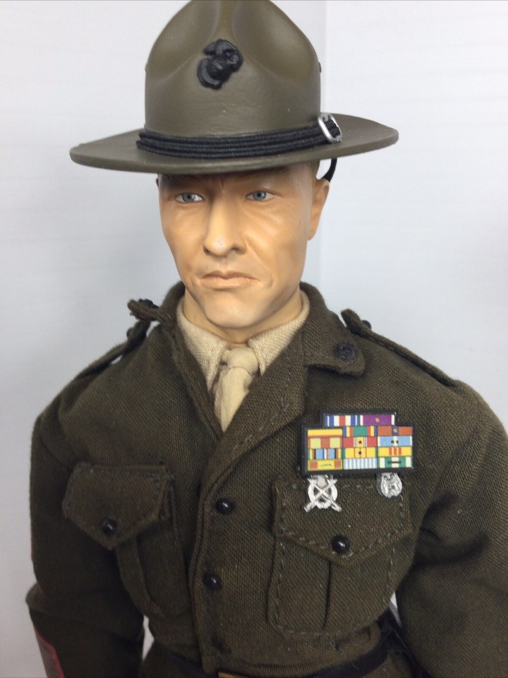1/6 CUSTOM USMC MARINE GUNNERY SERGEANT IN FULL DRESS GREENS UNIFORM ...