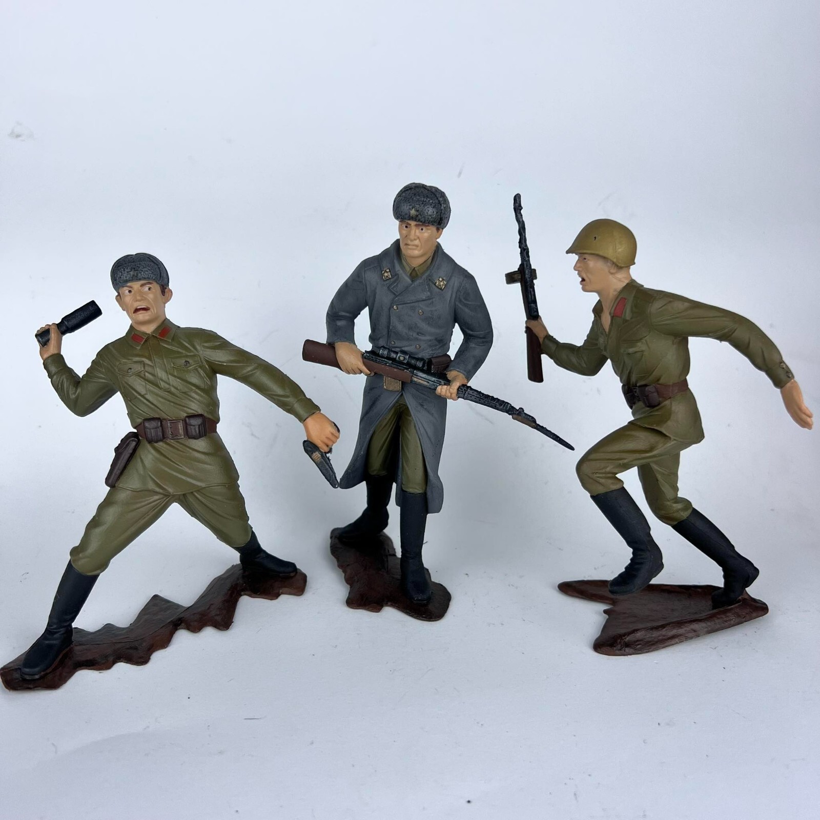 Vintage USSR Plastic Character Set 6 Soldiers Red Army Signature | eBay