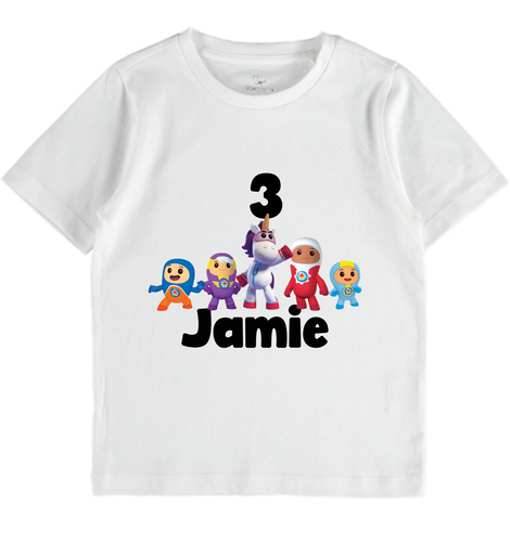 Go Jetters personalised tshirt boy toddler tops christmas birthday ...