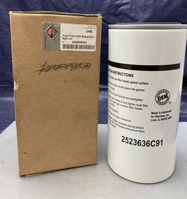 New Genuine International 2523636C91 Spin-On Fuel Filter & Water ...