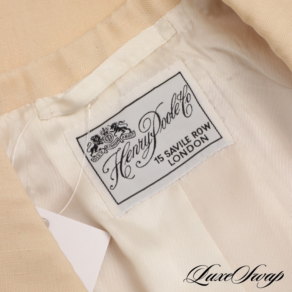 #1 MENSWEAR Henry Poole Savile Row England 2015 Bespoke Beige Linen ...