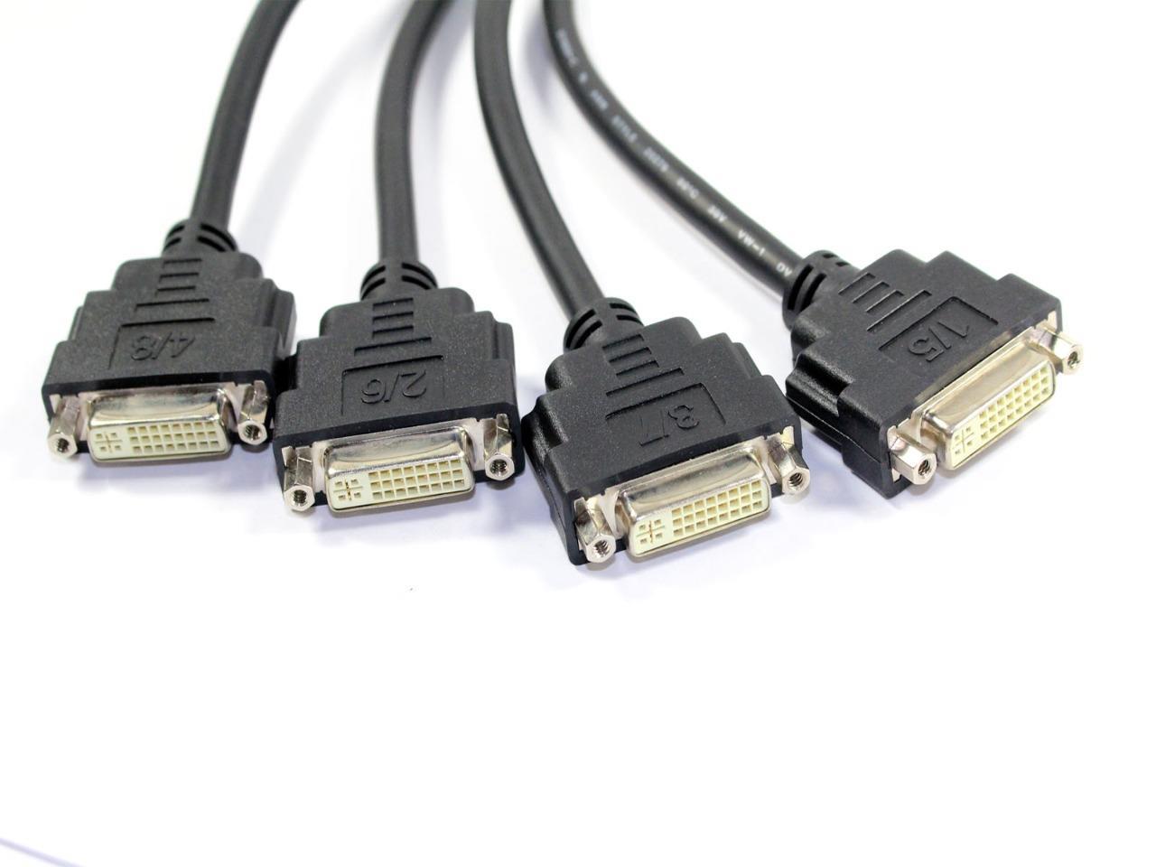 VHDCI to Quad DVI-D Splitter Breakout Cable VHDCI M to 4 port DVI-D F ...