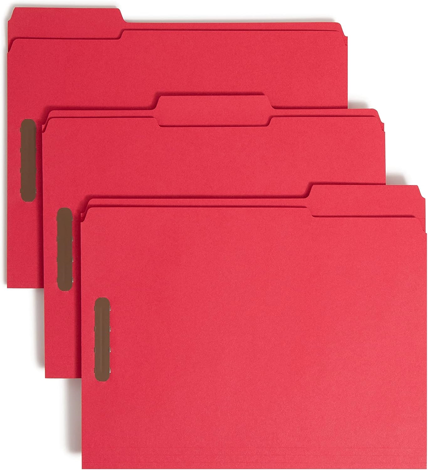 Smead Fastener File Folder 2 Fasteners Reinforced 1/3-Cut Tab Letter ...