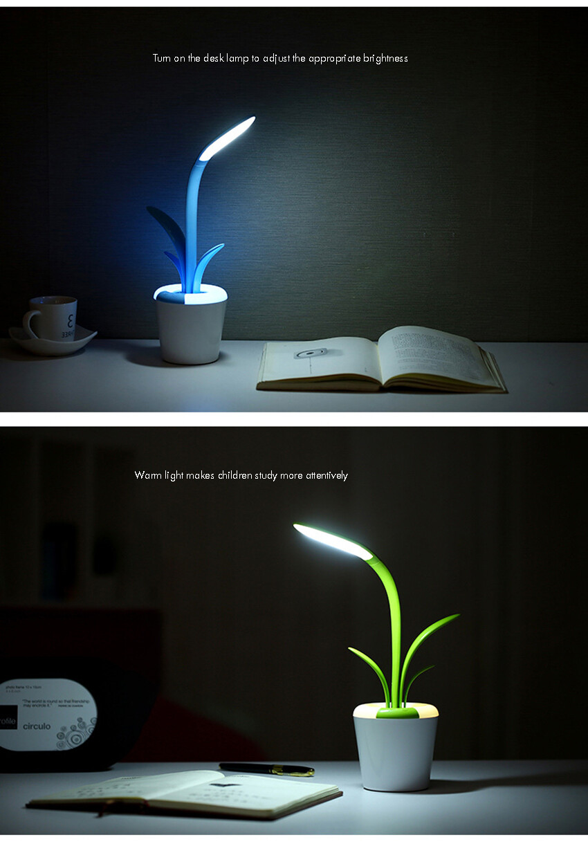 Dimmable LED Table Lamp Bedside Reading Desk Light 3 Colors USB ...