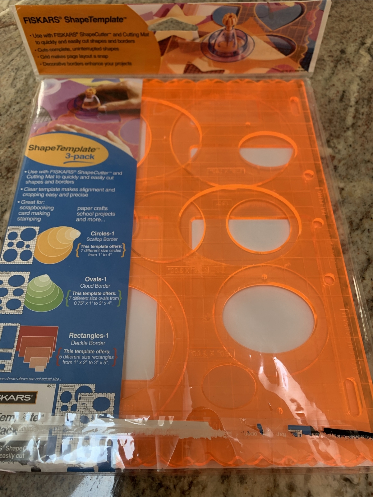 Fiskars Shapes Templates 3 Pack Frames Squares, Rectangles, Ovals ...