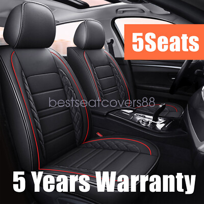 Fits Mitsubishi Outlander Front & Rear Seat Cover Full Set Cushion PU ...