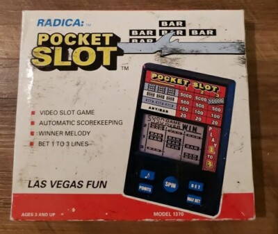 VINTAGE Radica Pocket Slot Electronic Handheld Game Casino Slots 1370 ...