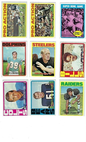 1972 Topps Football Complete Set of Series I&II 1-263 NM Free Ship | eBay