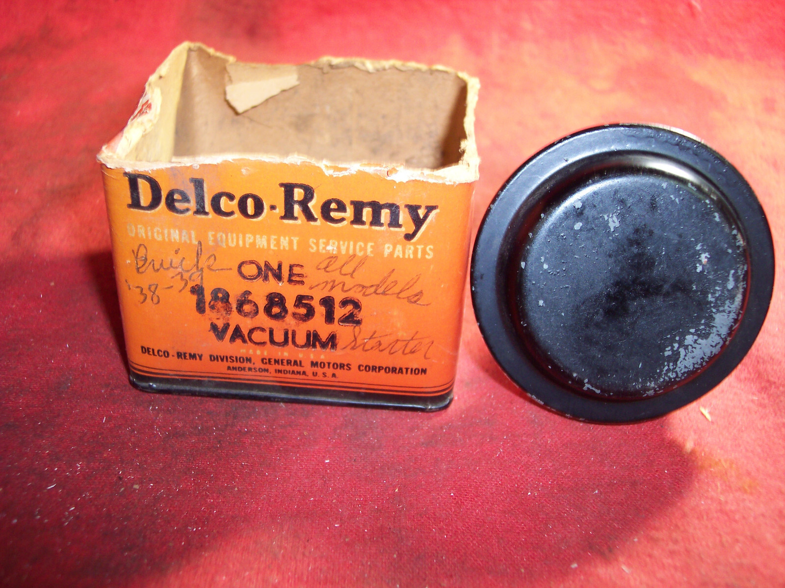 NOS 6v Delco Remy Vacuum Starter Switch 1868512 Incl Instructions for ...
