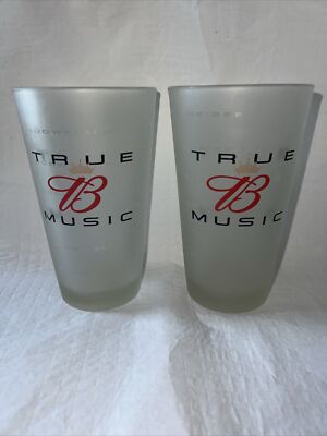 Set Budweiser Beer Glass Barware- True Music | eBay