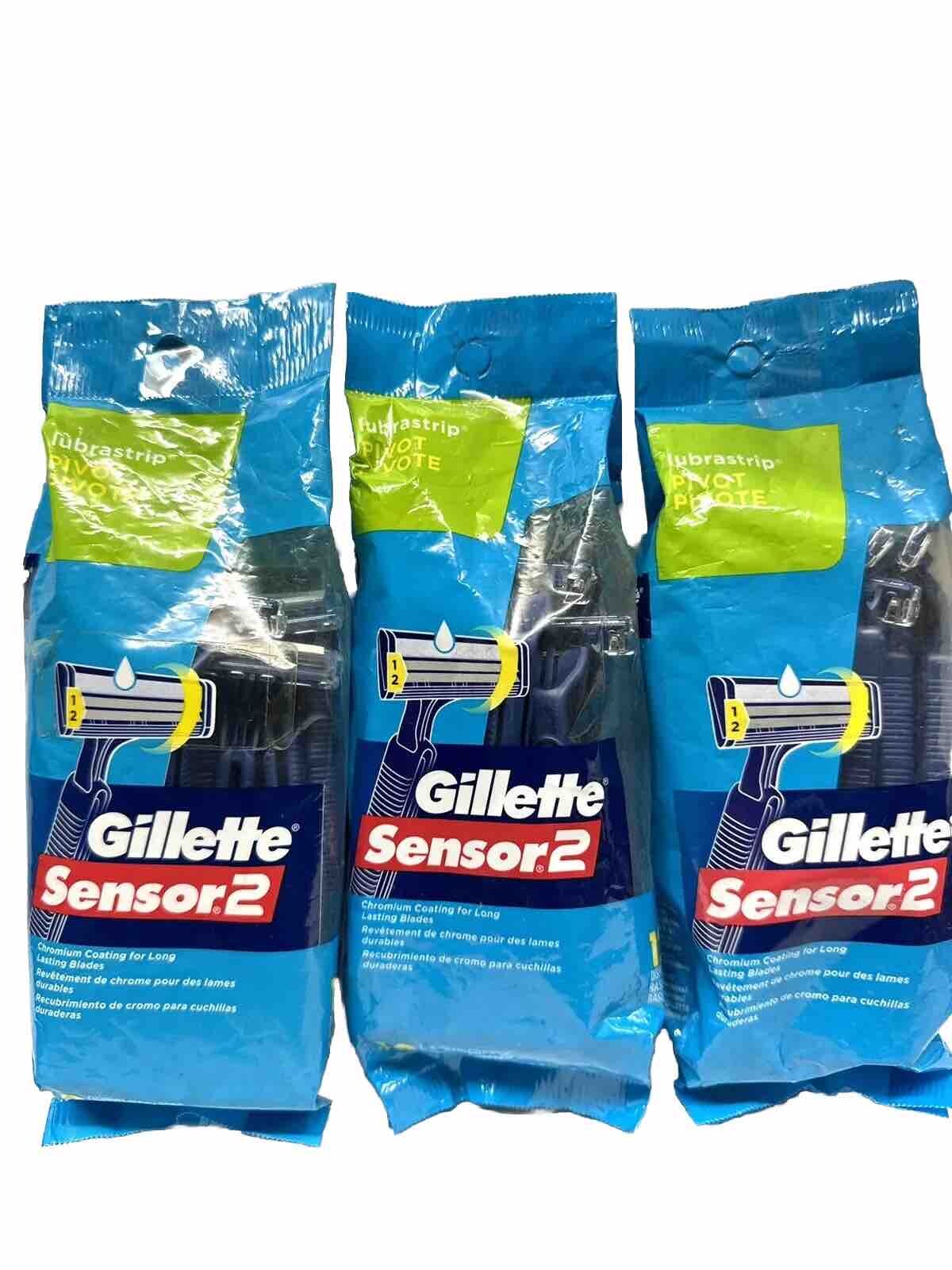 gillette sensor 2 lubrastrip pivot 36 total count disposable razors | eBay